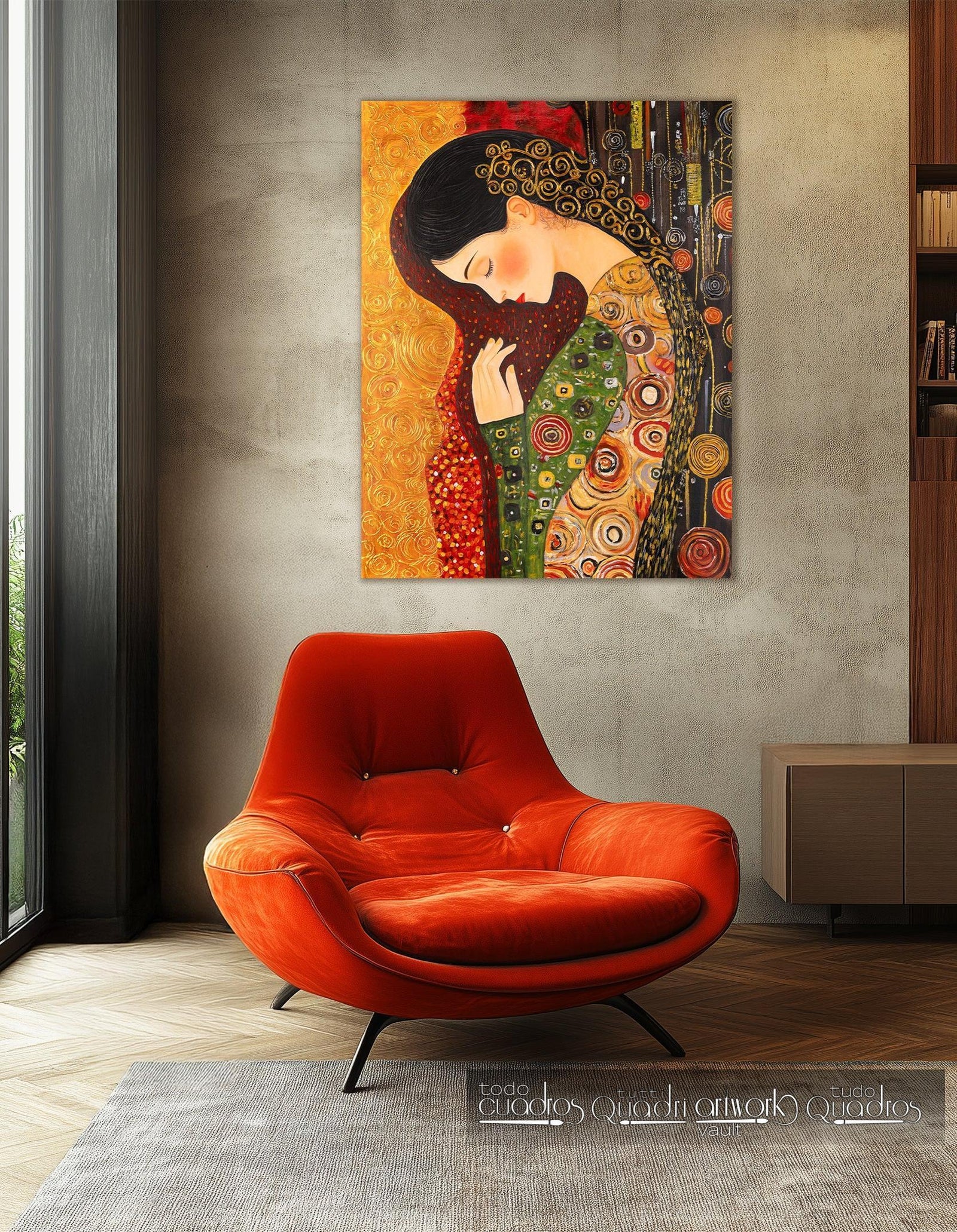 Ritmos del alma, cuadro al óleo estilo Klimt moderno